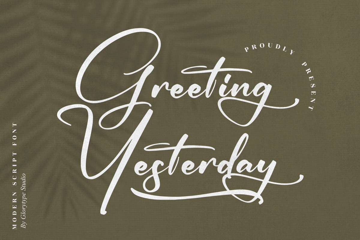 Greeting Yesterday Font | Letterena Studios | FontSpace