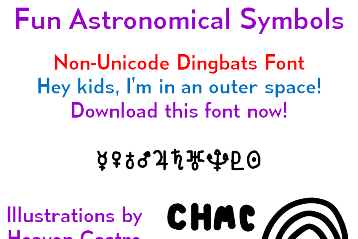 Fun Astronomical Symbols Font - Free Download