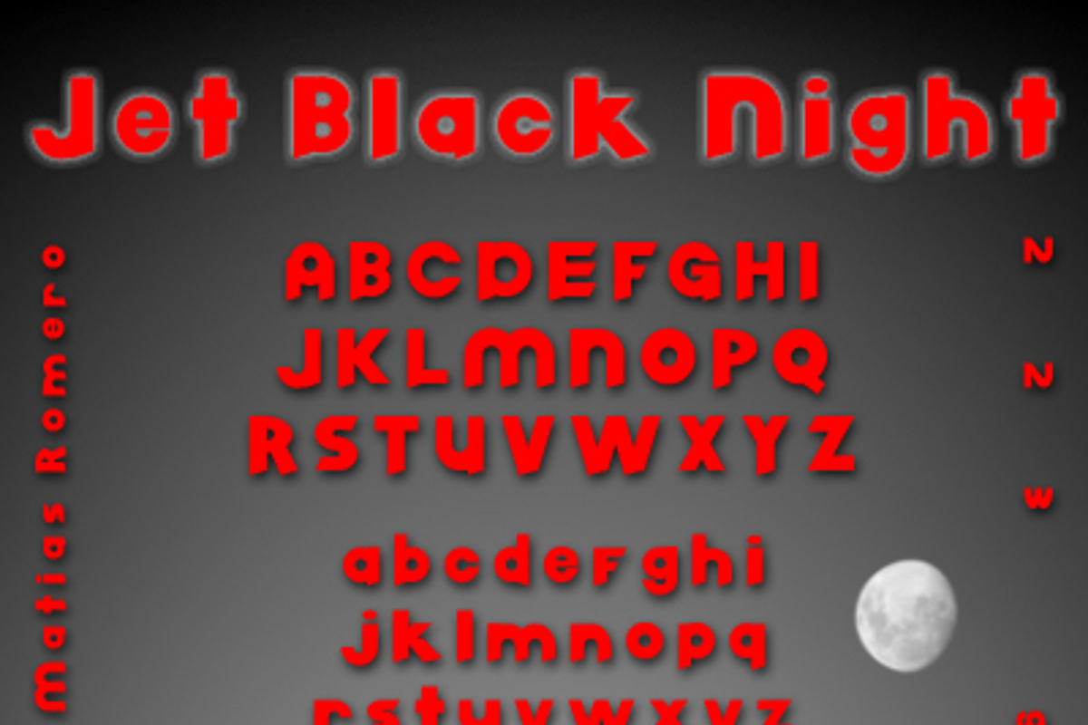Jet Black Night Font - Free Download