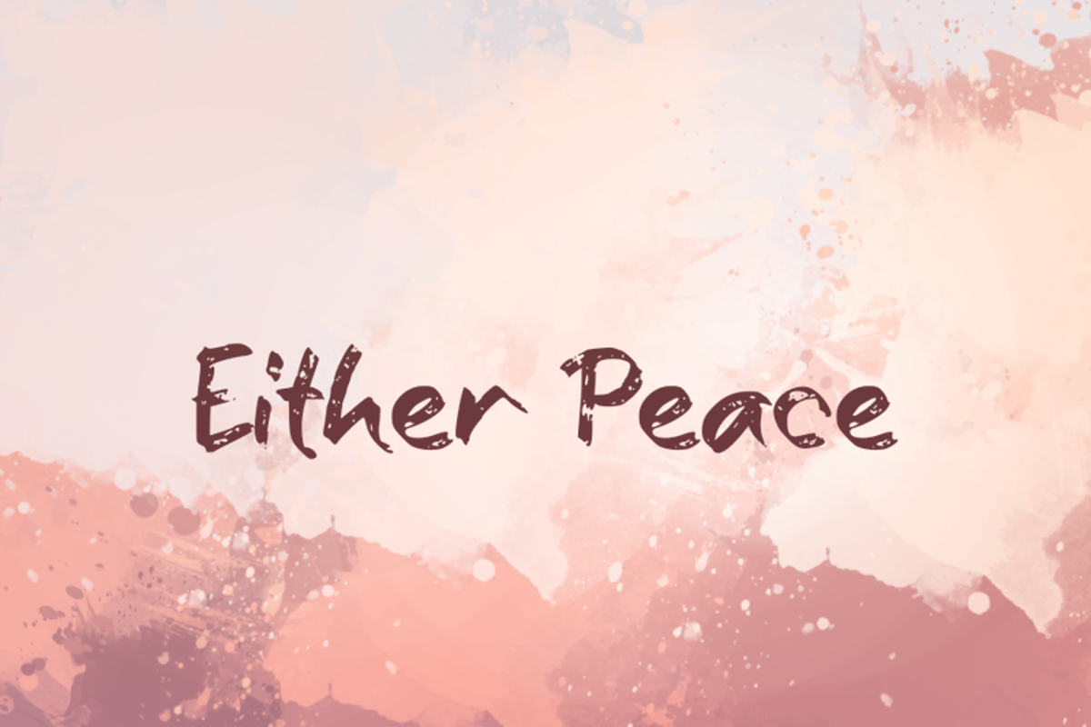 E Either Peace Font | wepfont | FontSpace