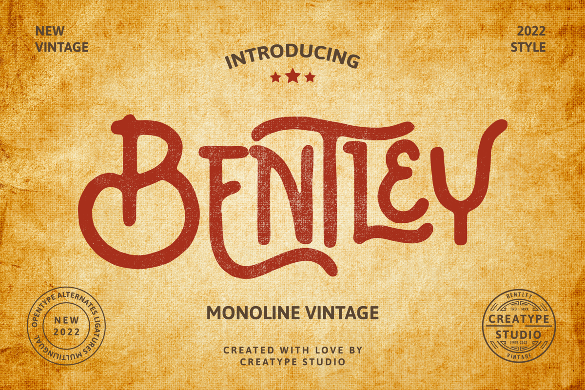 Bentley Font | Creatype Studio | FontSpace