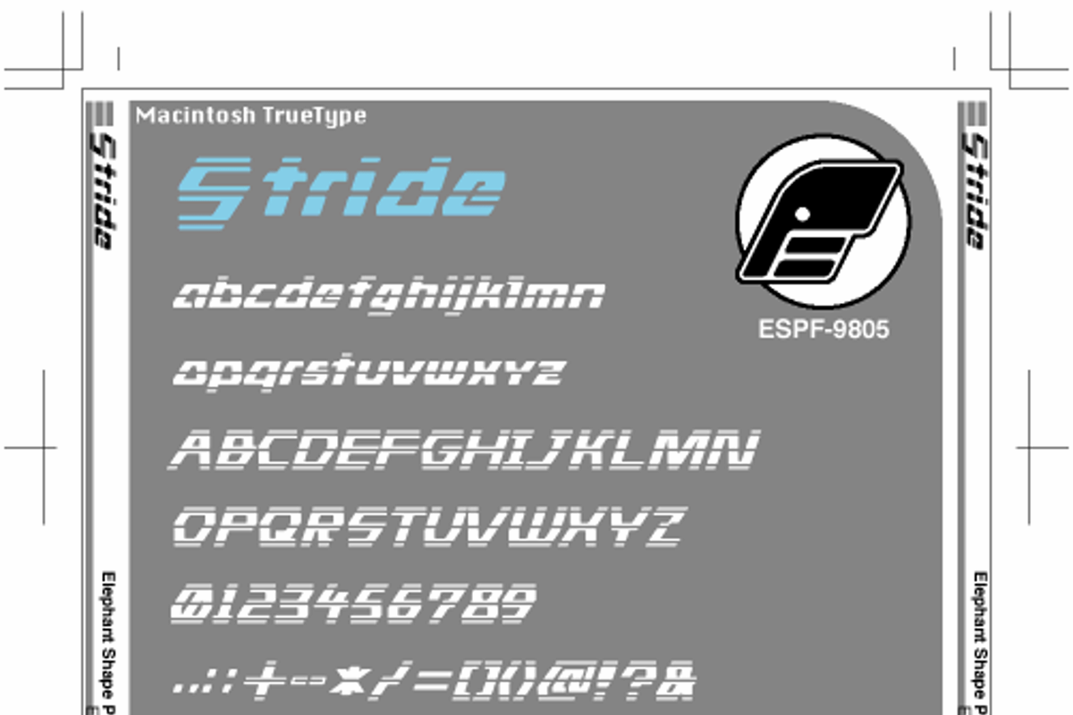 Stride Font | Elephant Shape | FontSpace