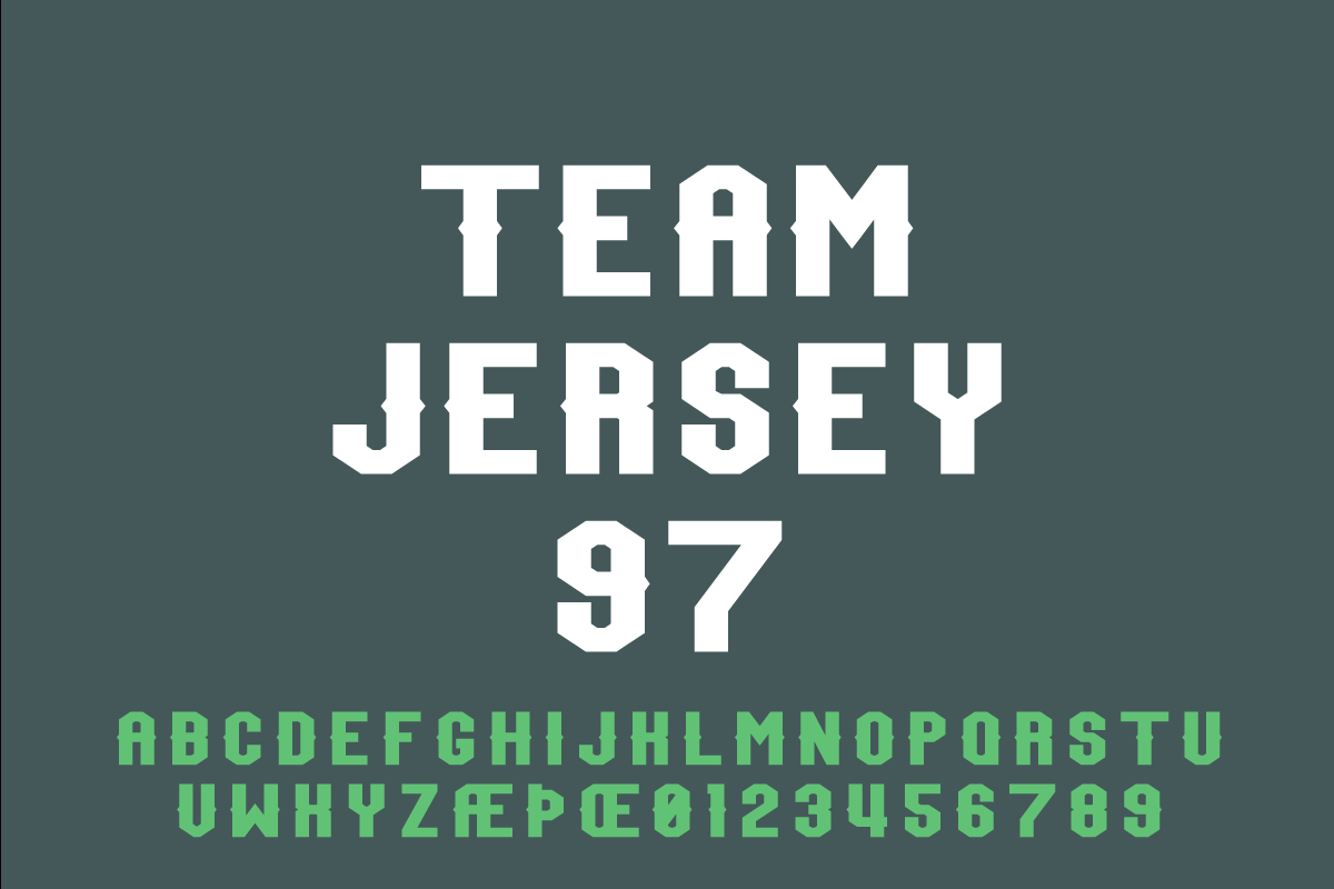 Team Jersey 97 Font - Free Download