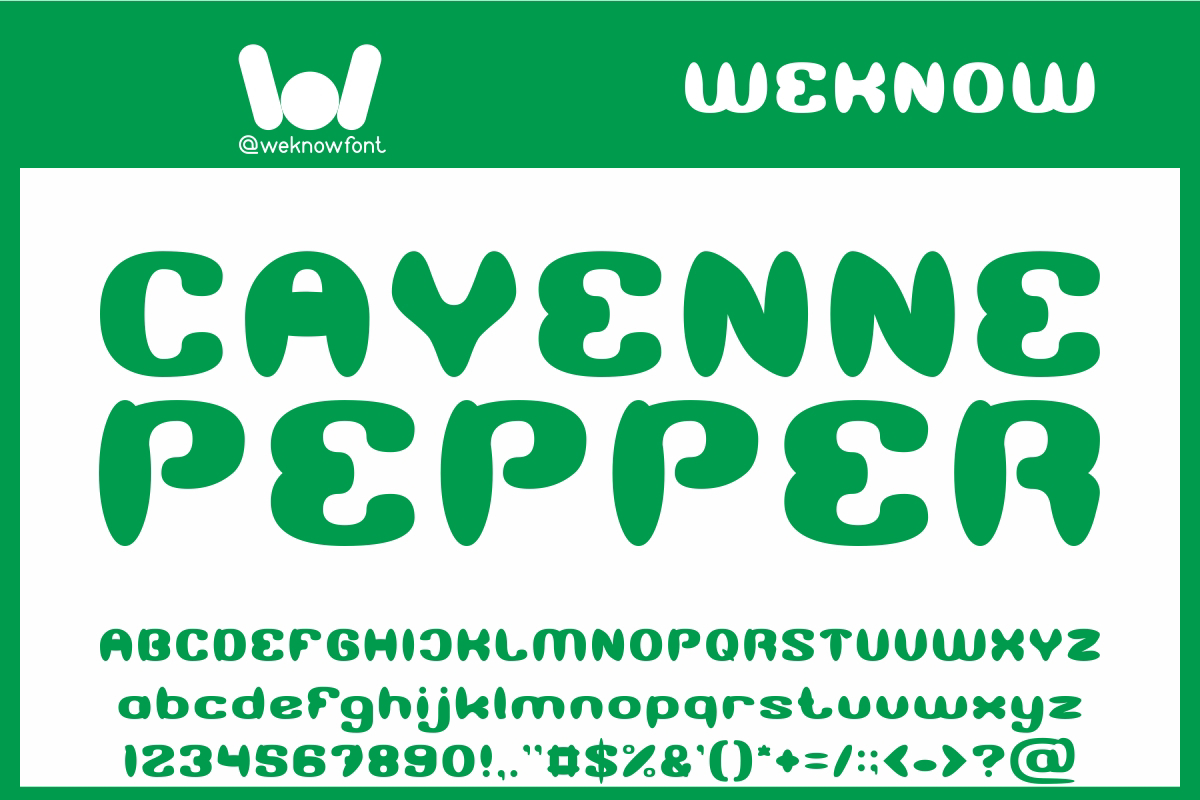 Cayenne Pepper Font | weknow | FontSpace
