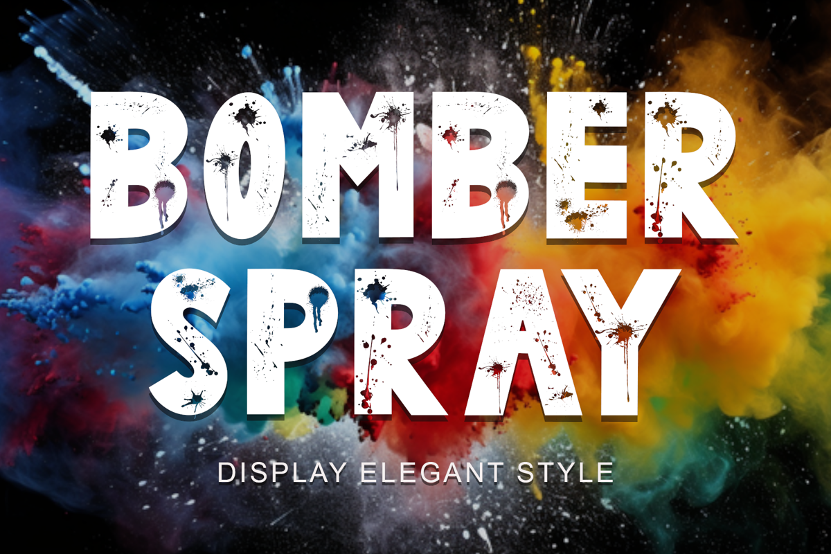 Bomber Spray Font | Yoga Letter | FontSpace