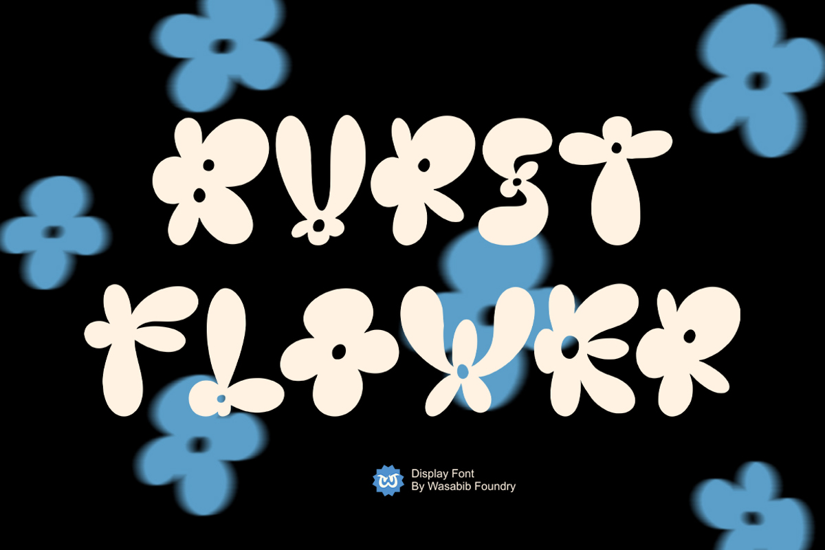 Burst Flower Font | Wasabib Studio | FontSpace