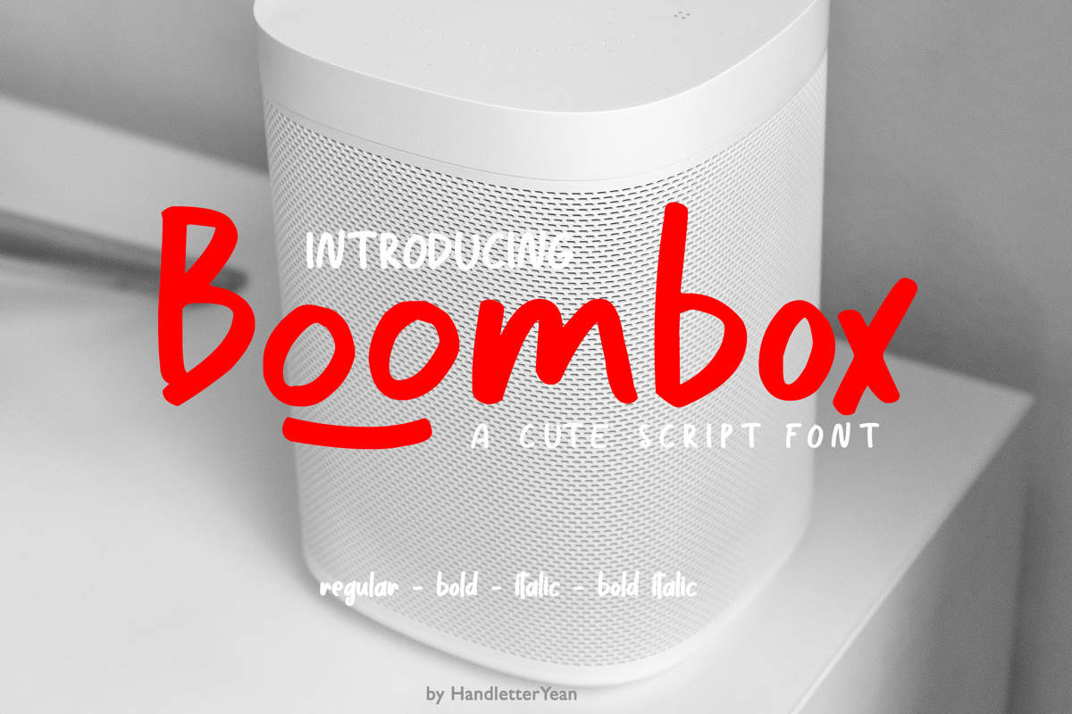 Boombox Font | HandletterYean | FontSpace