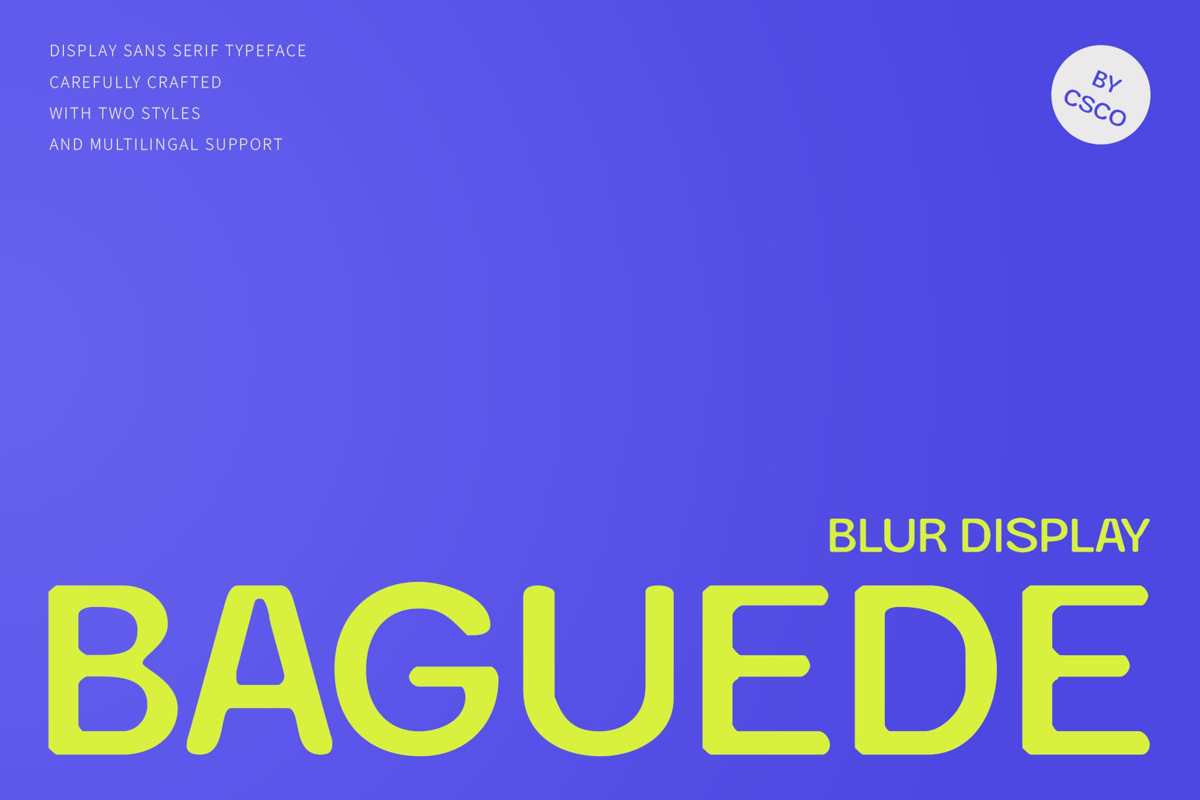 Baguede Blur Font - Free Download