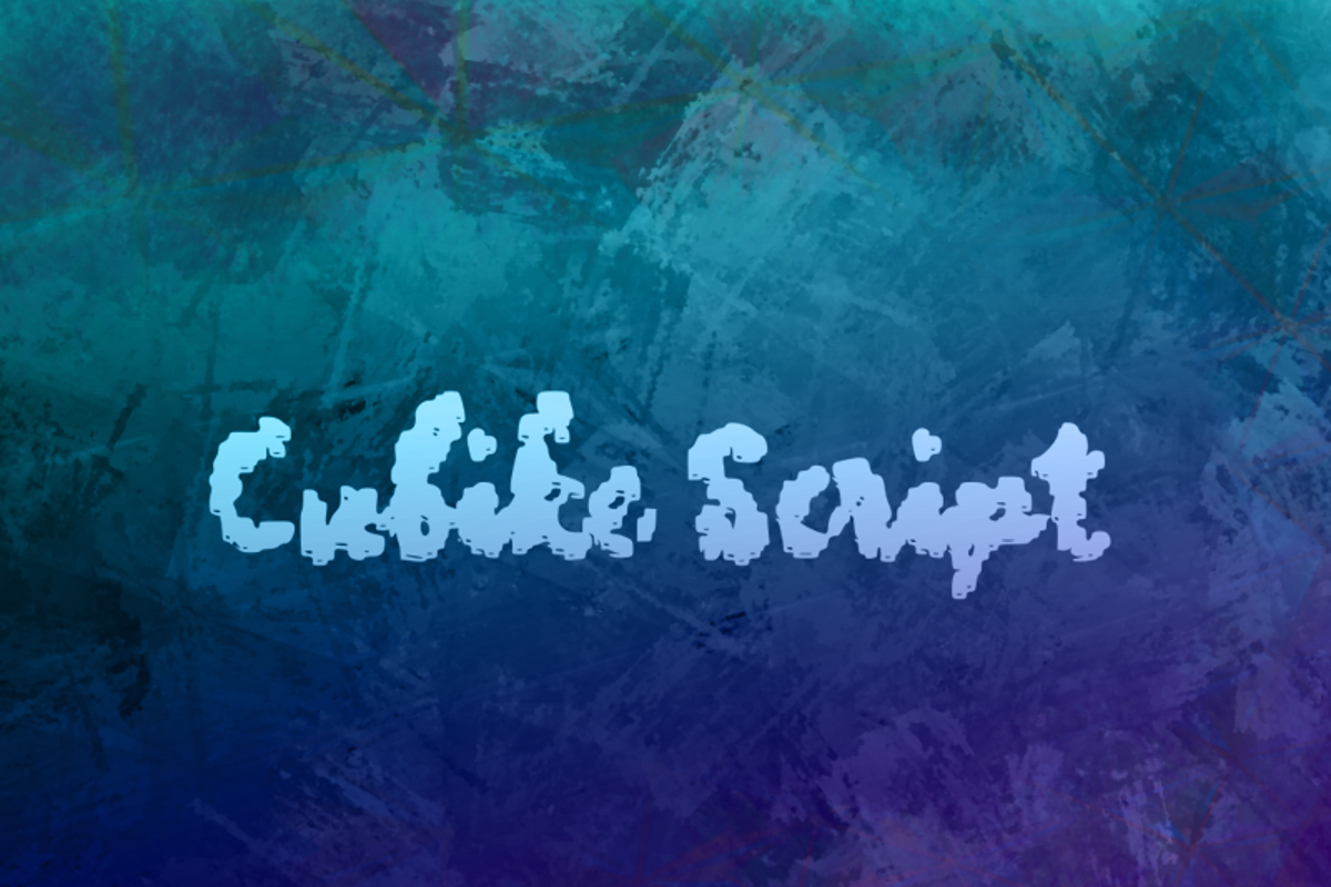 C Cubike Script Font | wepfont | FontSpace