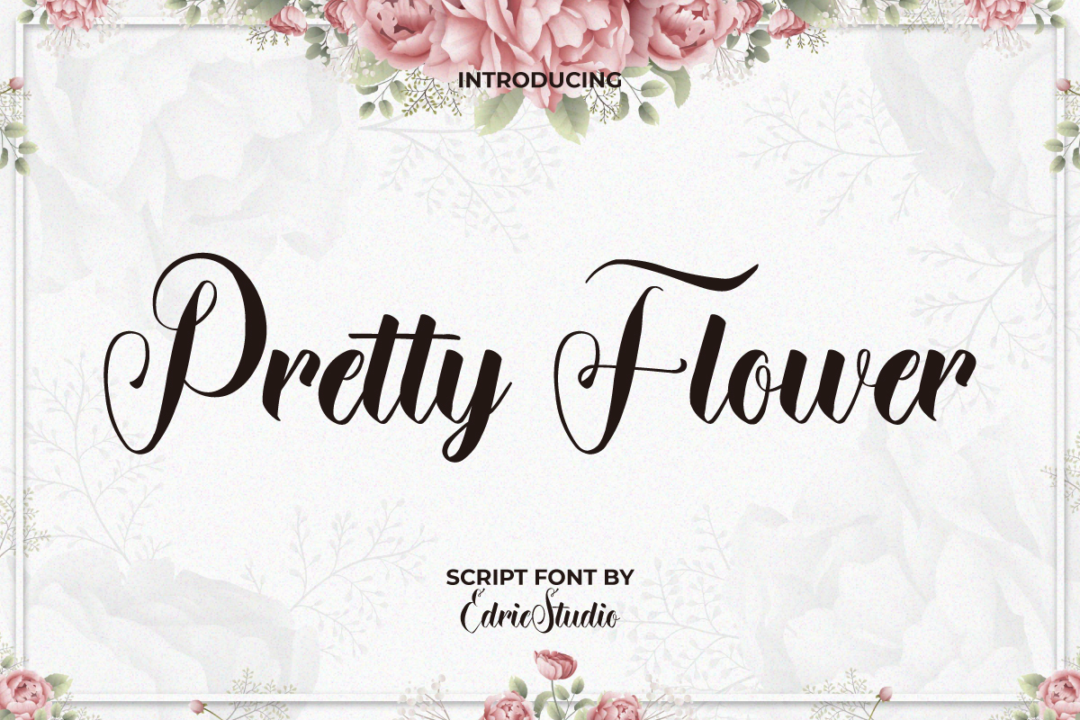 Pretty Flower Font | Edric Studio | FontSpace
