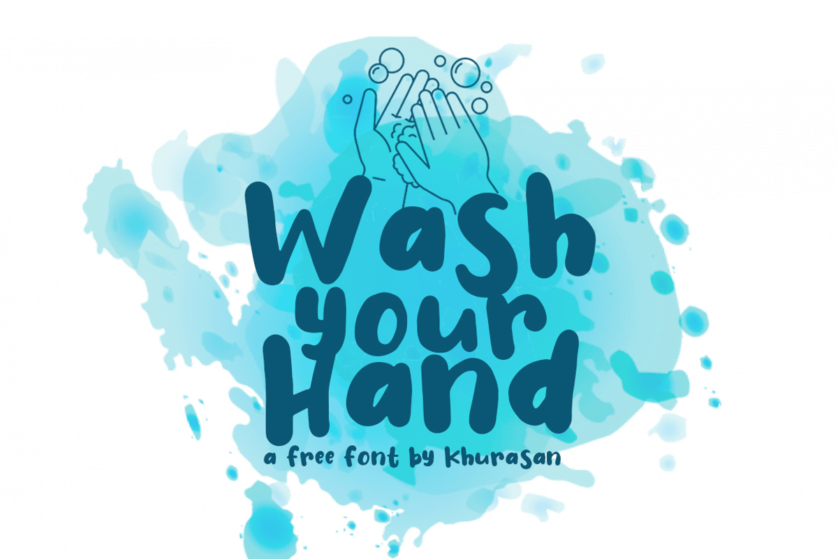 Wash Your Hand Font | Khurasan | FontSpace