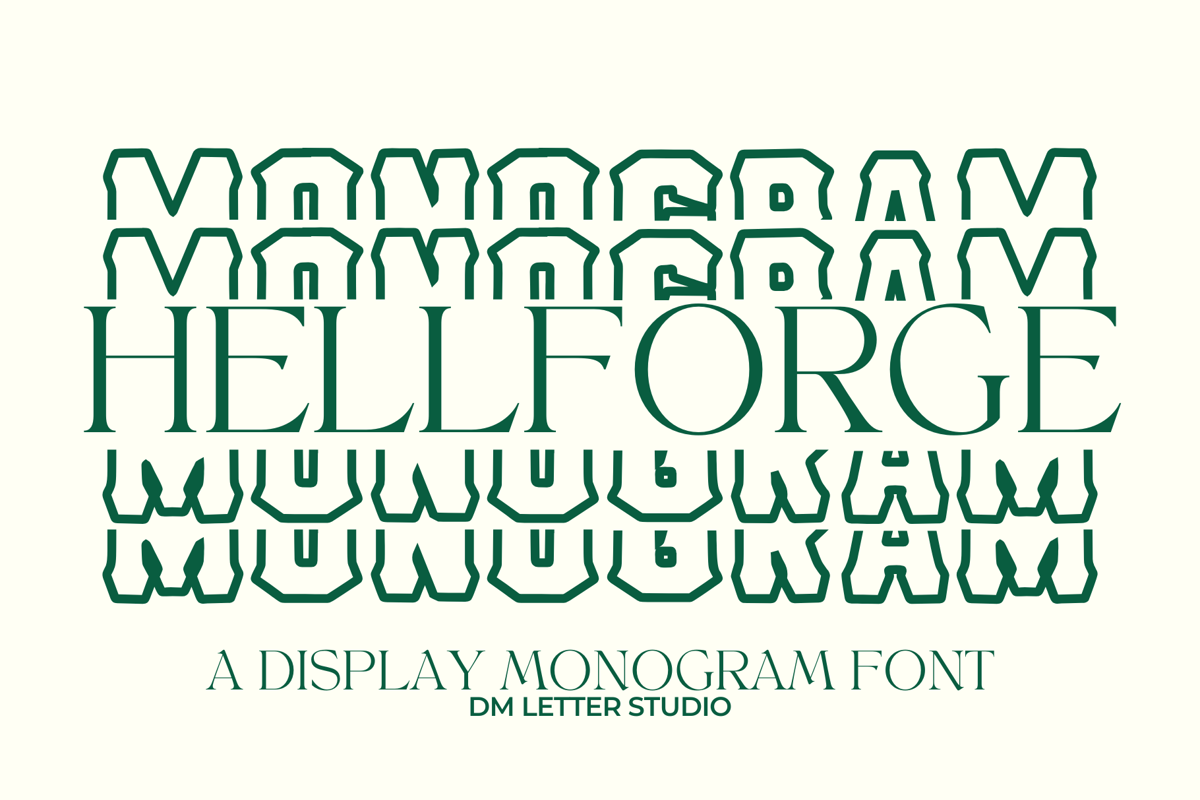 Hell Forge Stacked Monogram Font - Free Download
