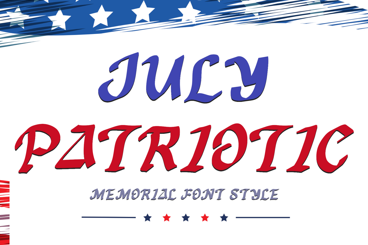 July Patriotic Font | Yoga Letter | FontSpace