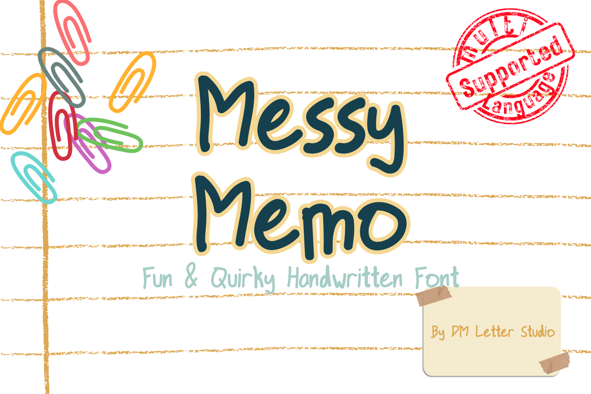 Messy Memo Font | Dmletter studio | FontSpace
