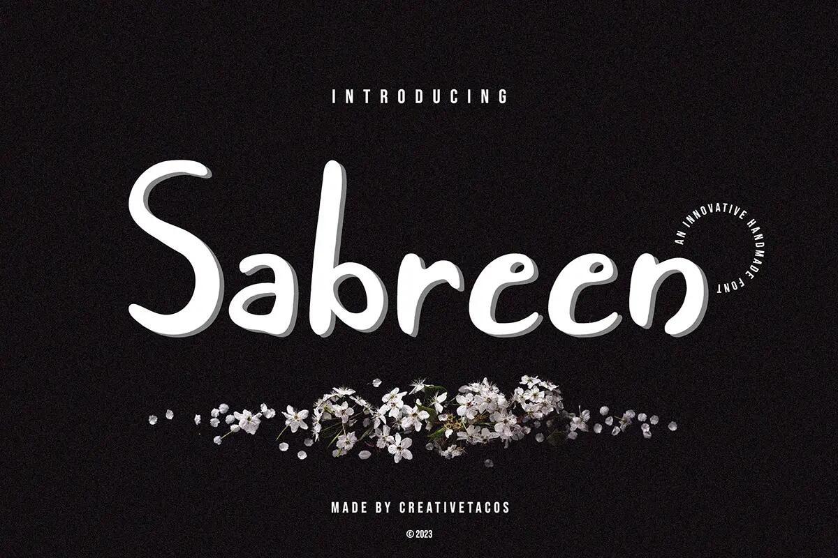 Sabreen Font | Creativetacos | FontSpace