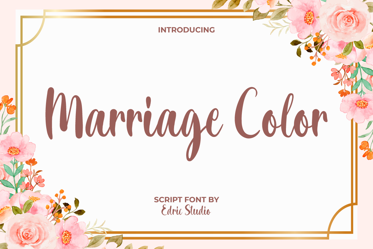 Marriage Color Font | Edric Studio | FontSpace