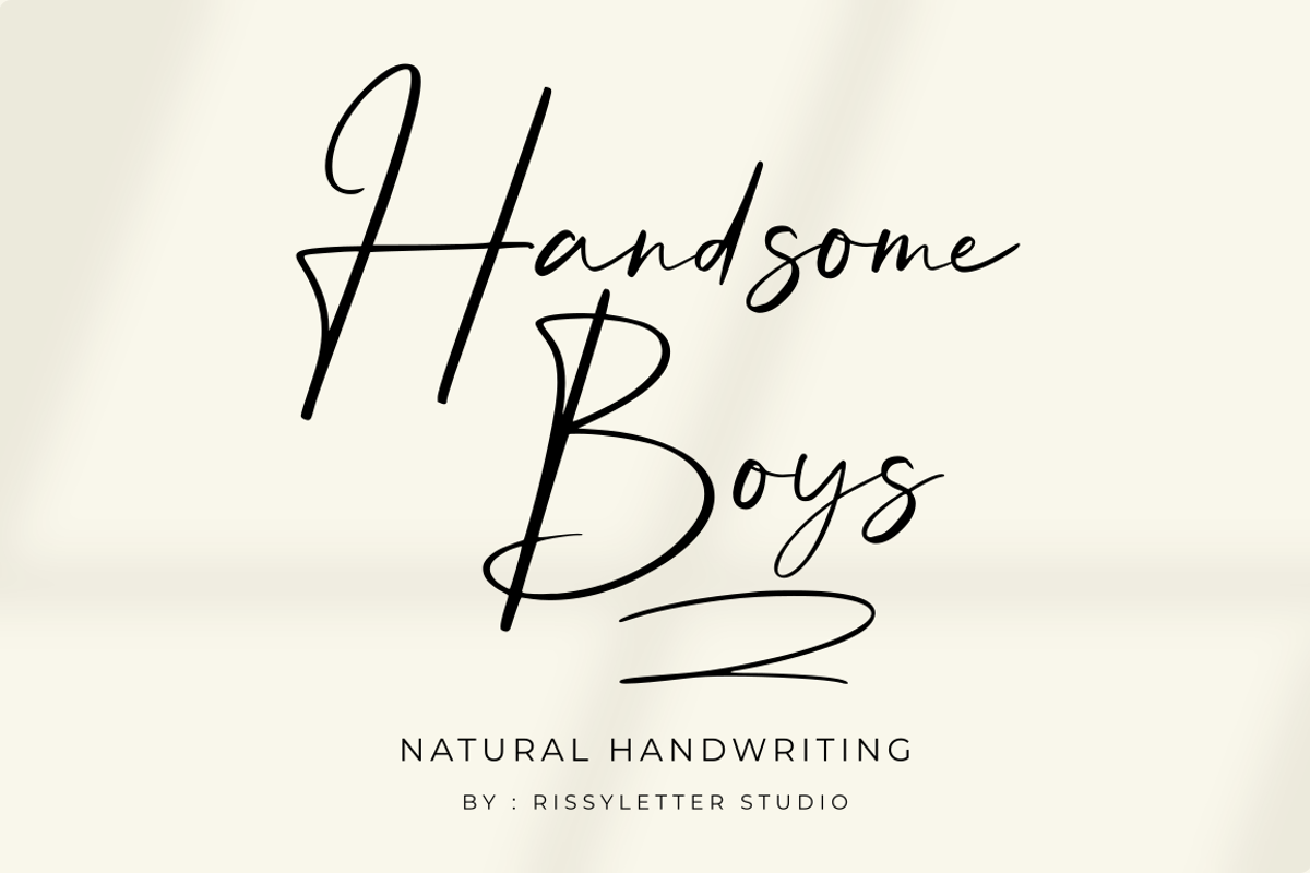 Handsome Boys Font | Rissyletter Studio | FontSpace
