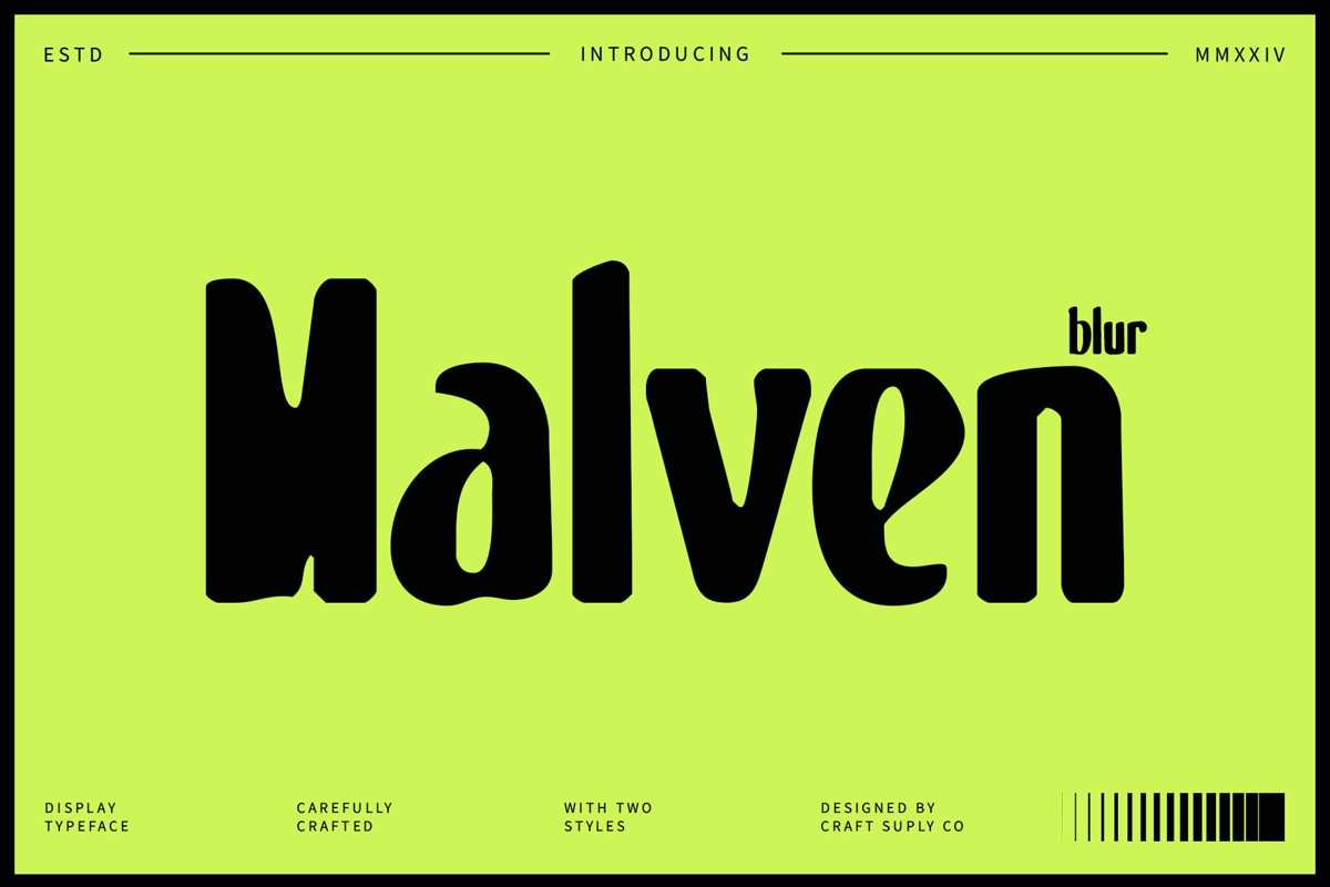 Malven Blur Font - Free Download