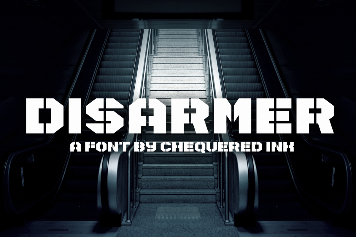 Disarmer Font | Chequered Ink | FontSpace