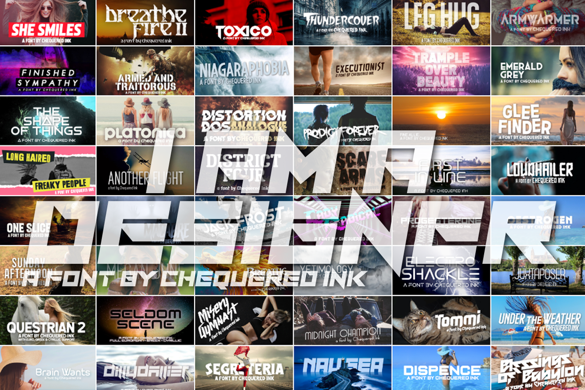 I Am A Designer Font | Chequered Ink | FontSpace