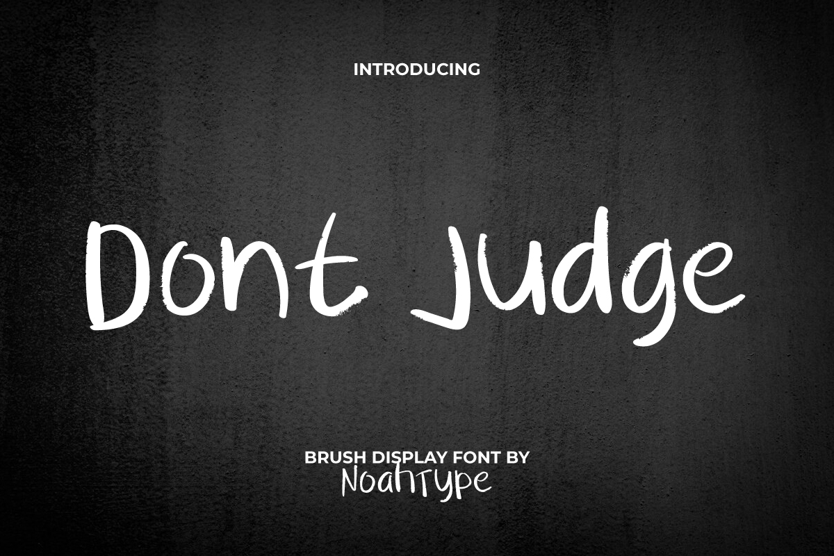 Dont Judge Font - Free Download