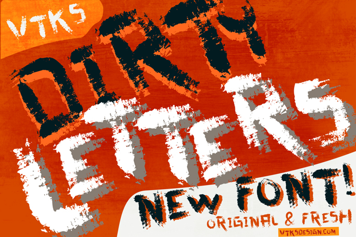 Vtks dirty letters Font | VTKS DESIGN | FontSpace