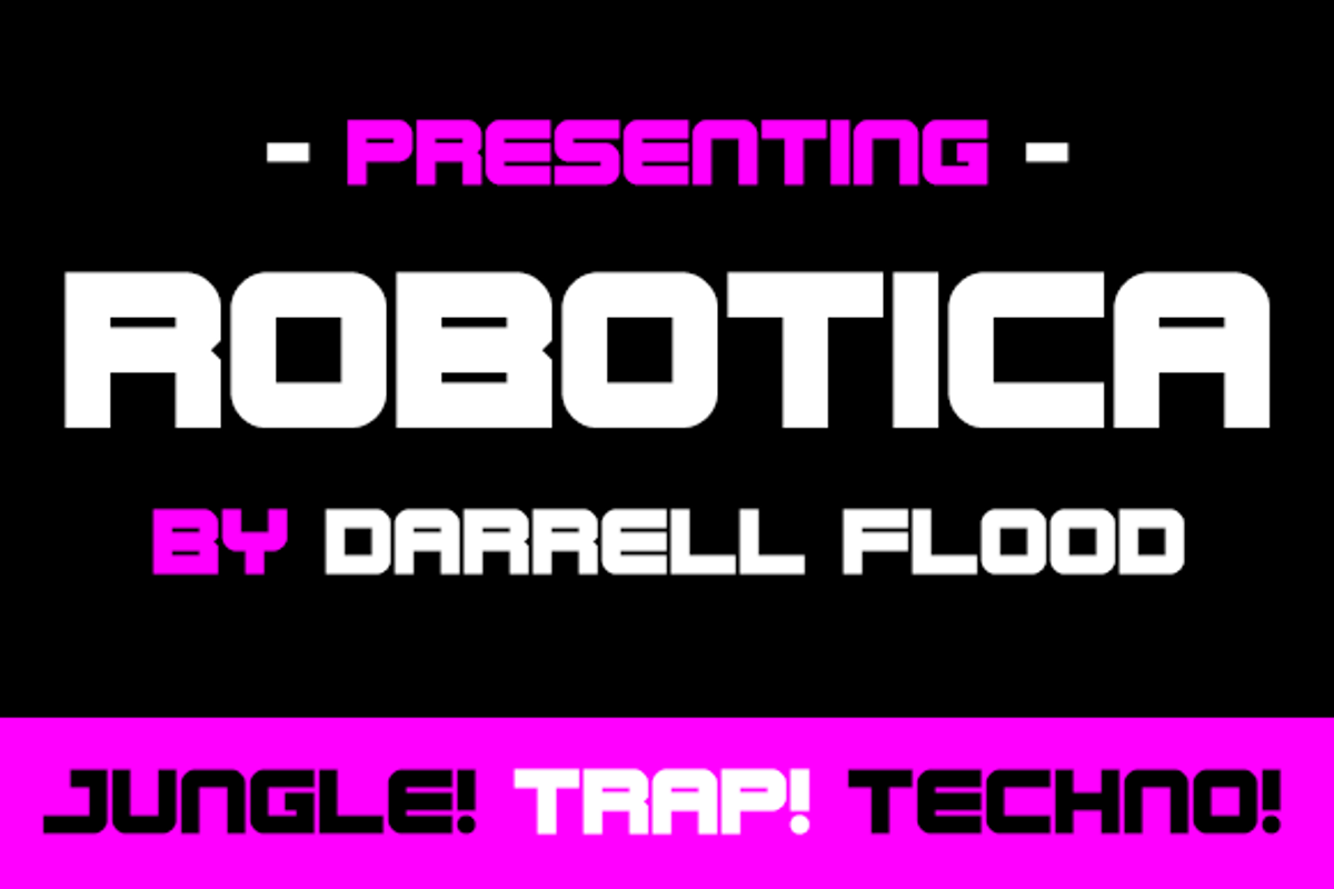 Robotica Font | HAWTPIXEL - Darrell Flood | FontSpace