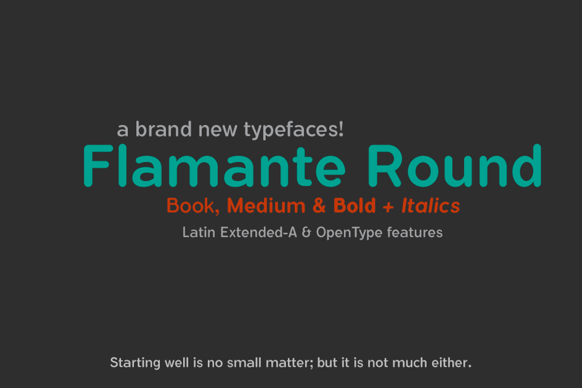 Flamante Round Font - Free Download