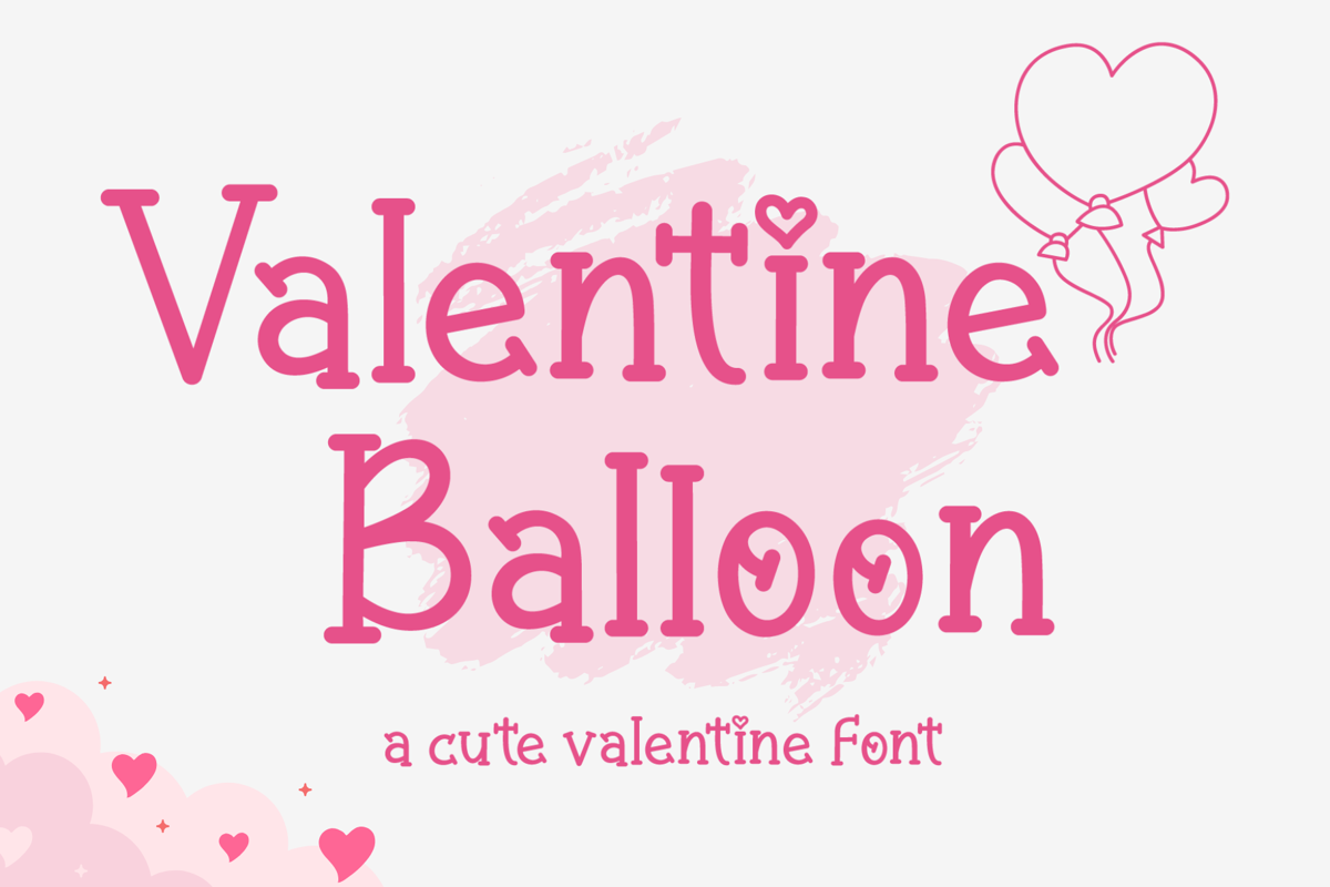 Valentine Balloon Font | AEN Creative Studio | FontSpace