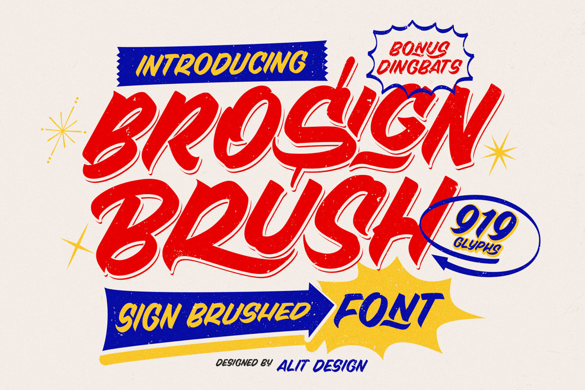 Brosign Brush Font | Alit Design | FontSpace