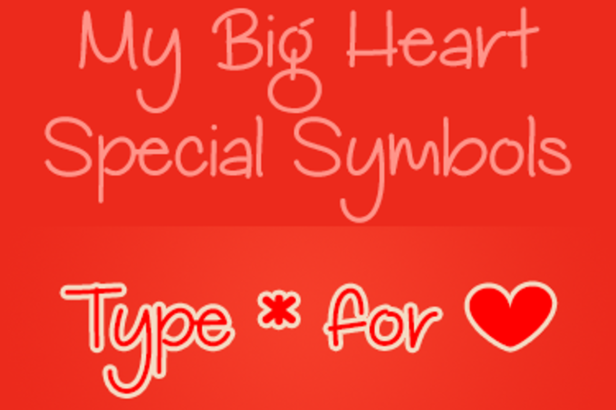 My Big Heart Font - Free Download