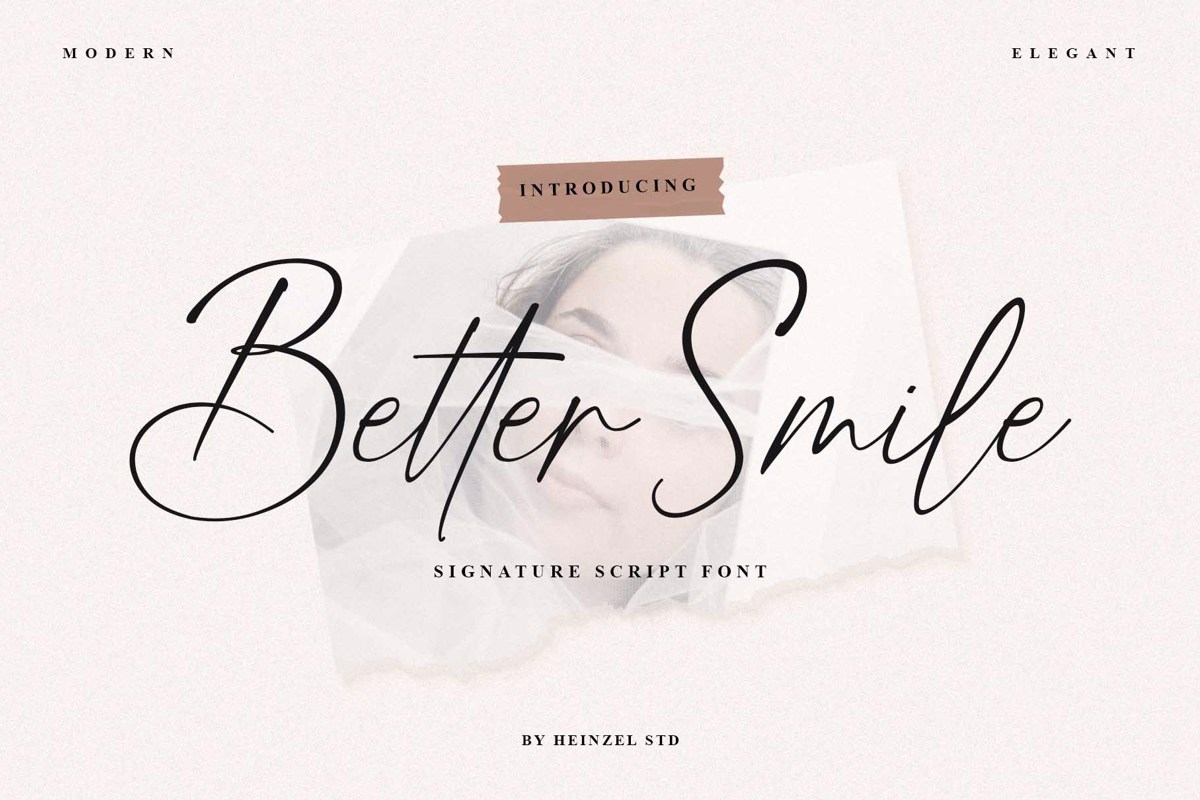 Better Smile Font | Heinzel Studio | FontSpace