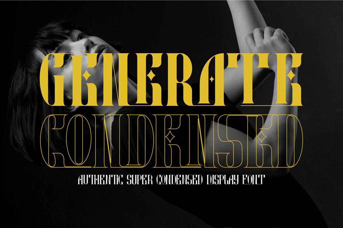 GENERATE CONDENSED Font | 177Studio | FontSpace