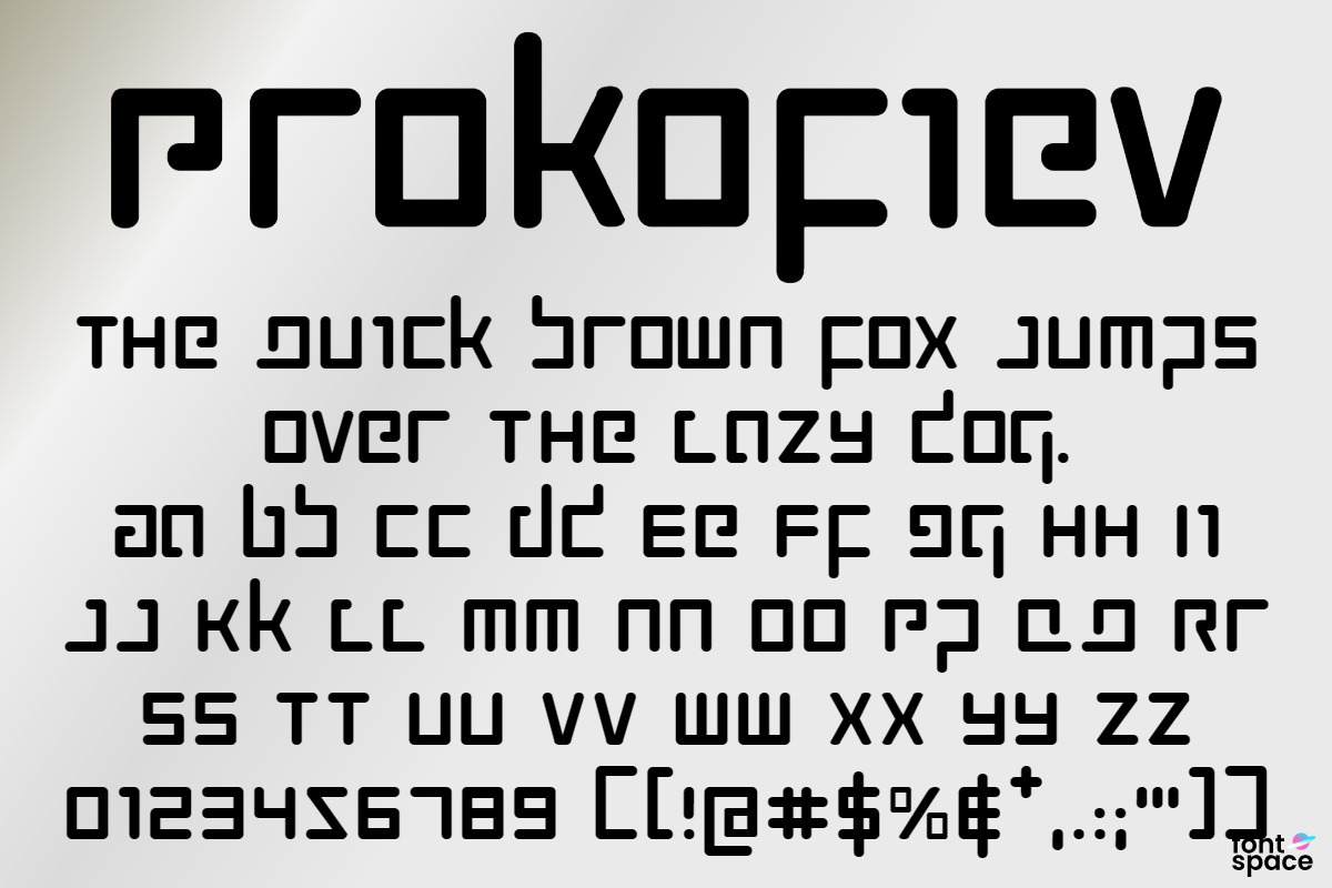 Prokofiev Font | Iconian Fonts | FontSpace