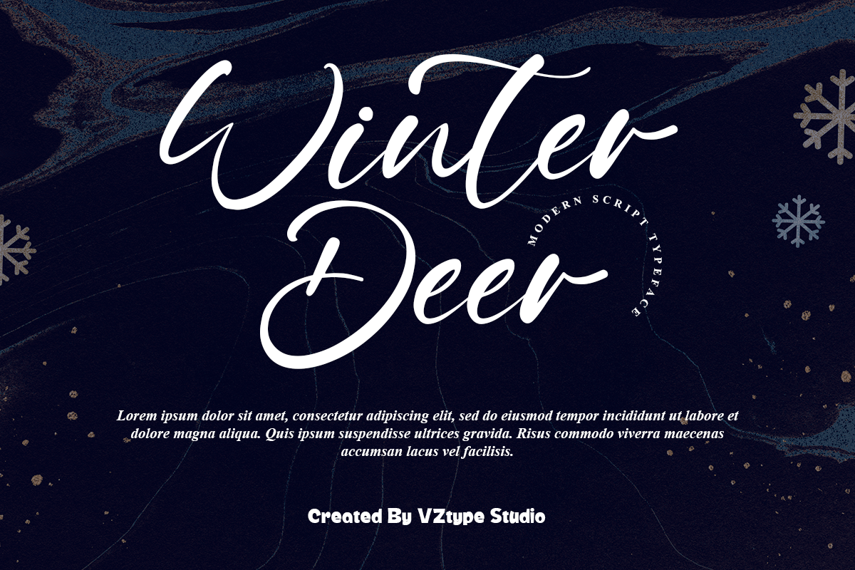Winter Deer Font - Free Download
