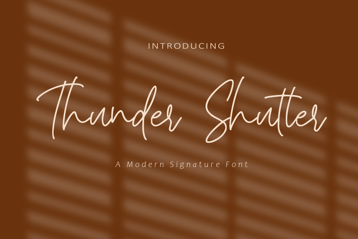 Thunder Shutter Font - Free Download