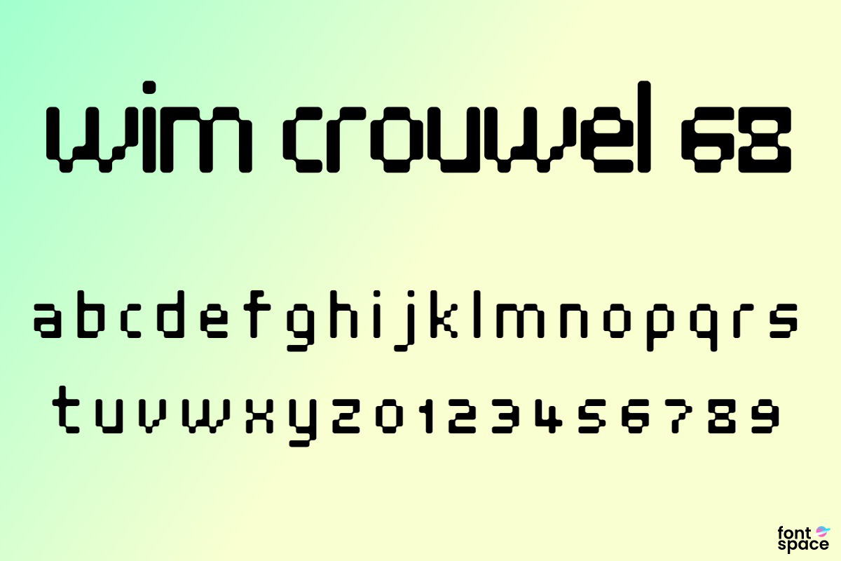 Wim Crouwel 68 Font | Scott Watson | FontSpace