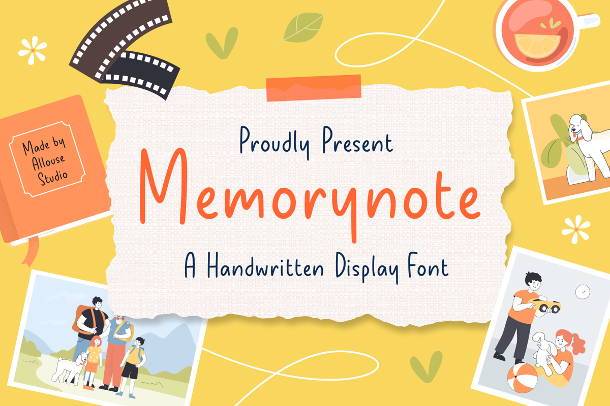 Memorynote Font | Allouse.Studio | FontSpace