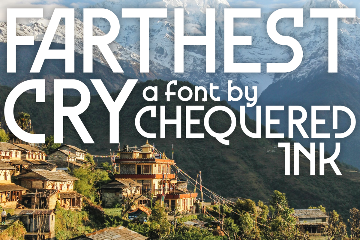Farthest Cry Font | Chequered Ink | FontSpace