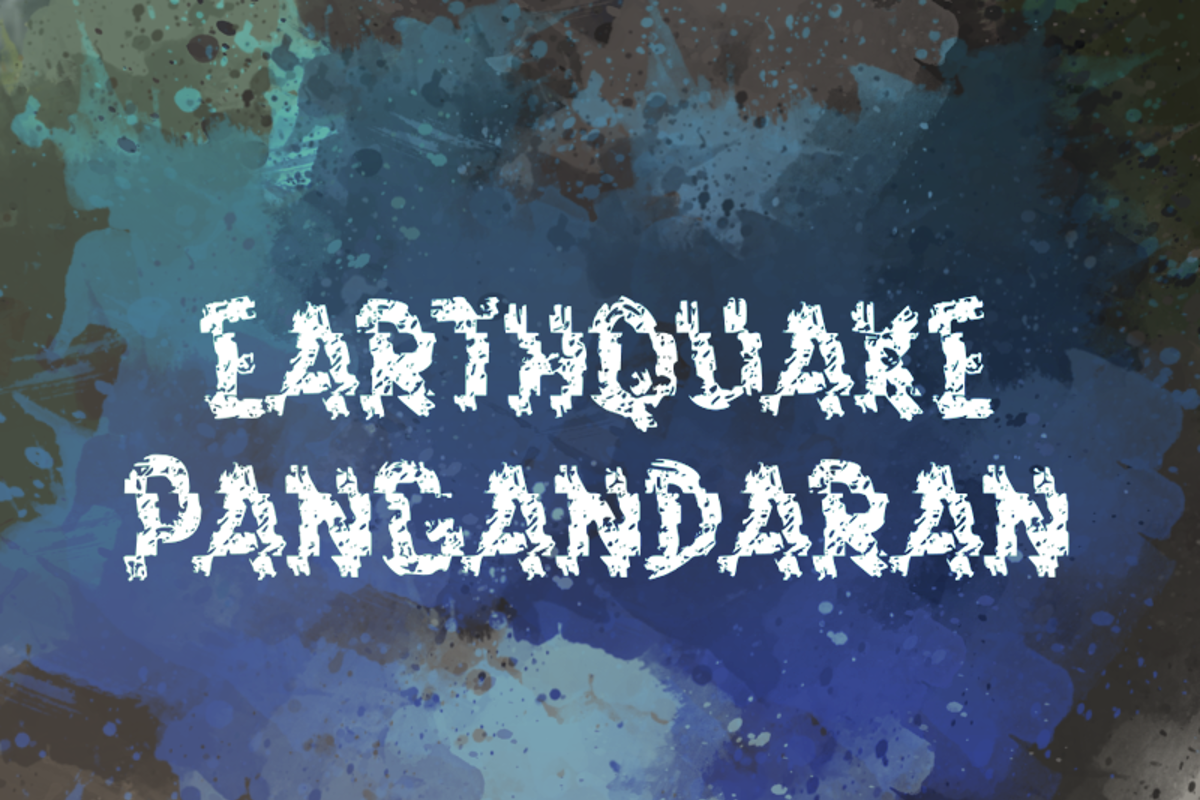 E Earthquake Pangandaran Font - Free Download