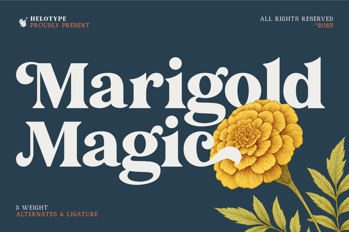 Marigold Magic Font | Helotype | FontSpace