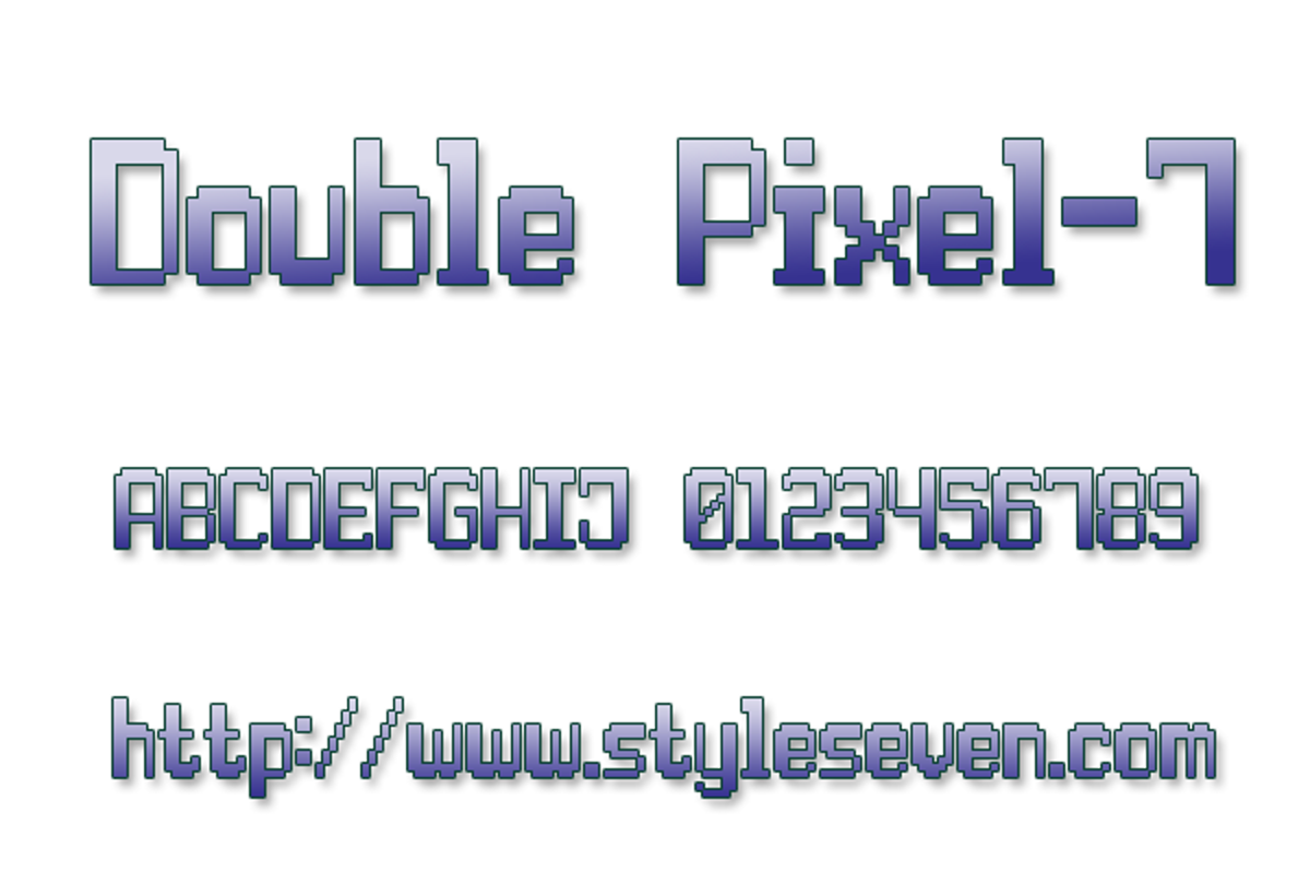 Double Pixel-7 Font | Style-7 | FontSpace