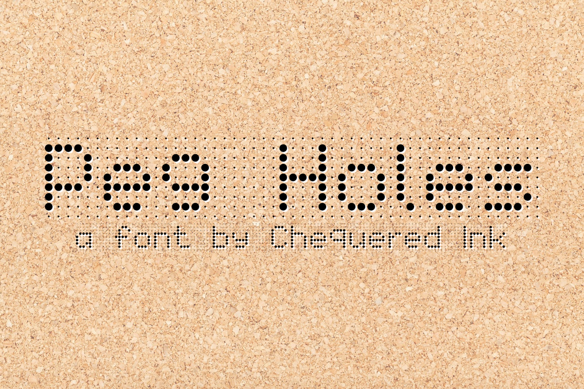 Peg Holes Font - Free Download