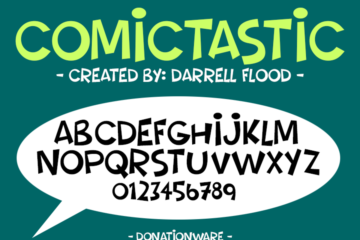 Comictastic Font | HAWTPIXEL - Darrell Flood | FontSpace