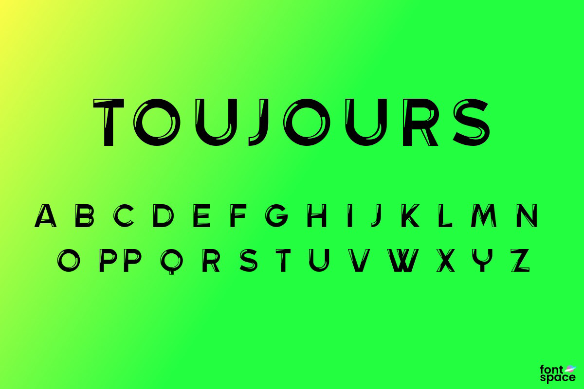 Toujours Font | Vladimir Nikolic | FontSpace