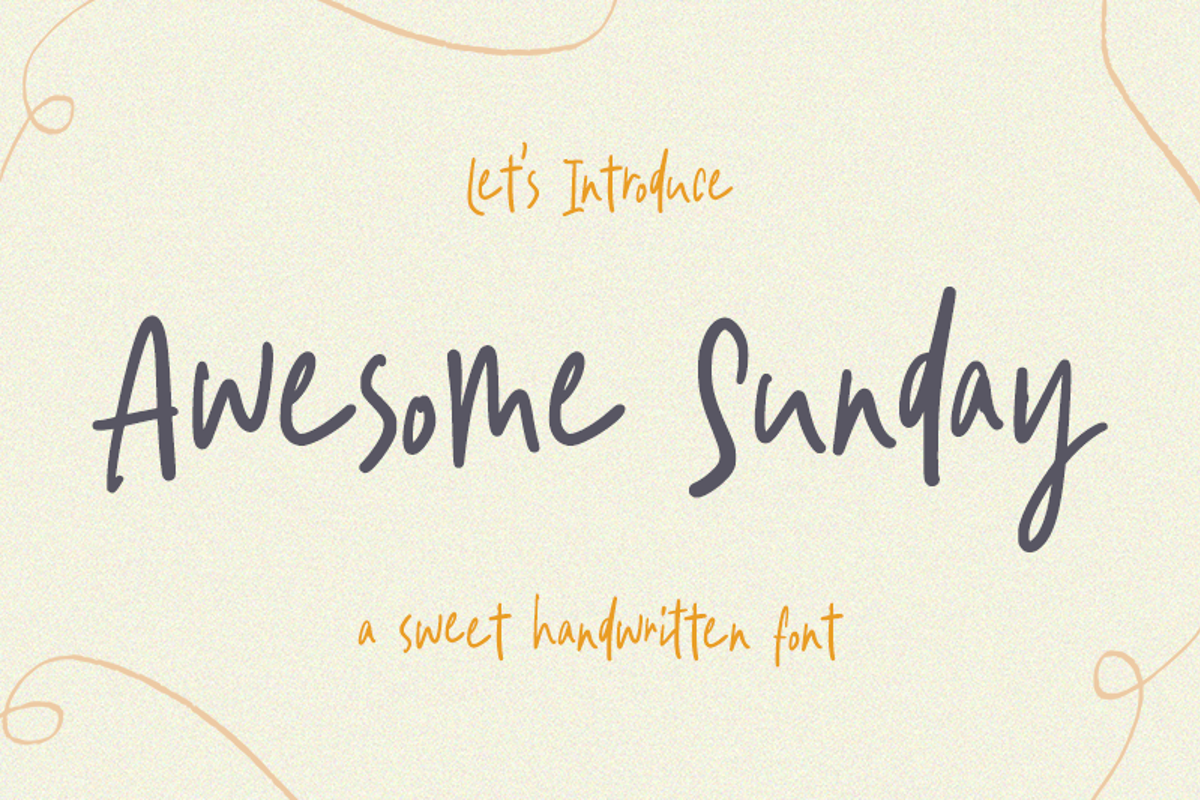 Awesome Sunday Font | Kotak Kuning Studio | FontSpace