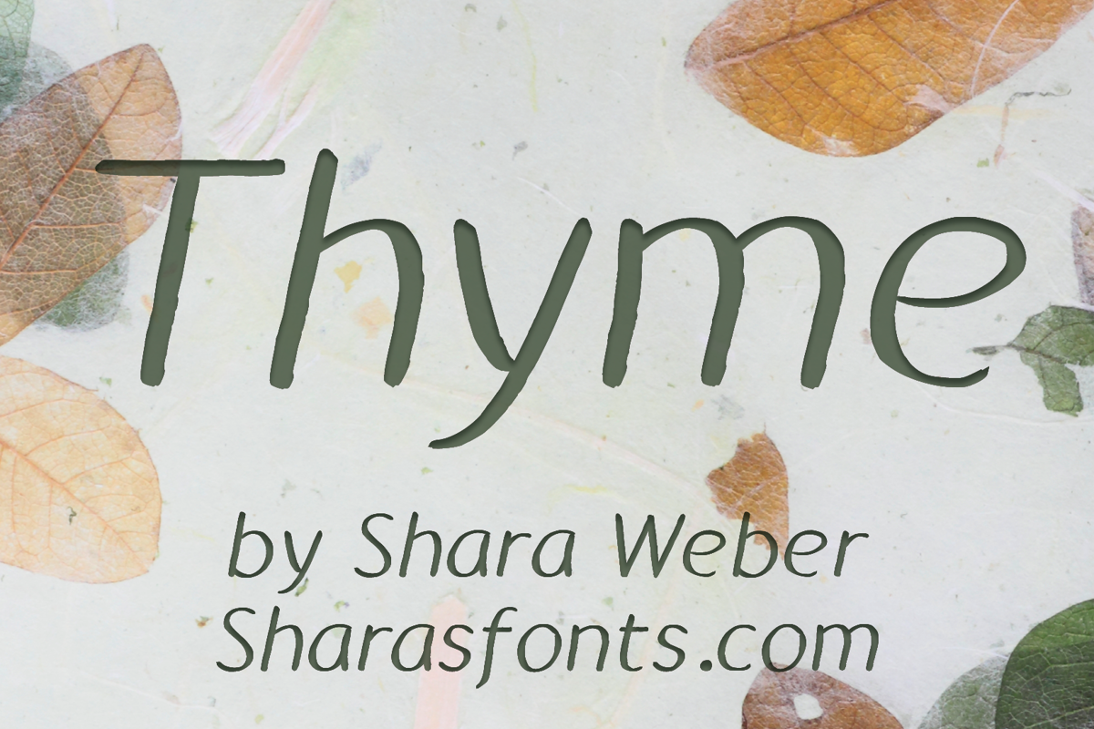 Thyme Font | Shara Weber | FontSpace