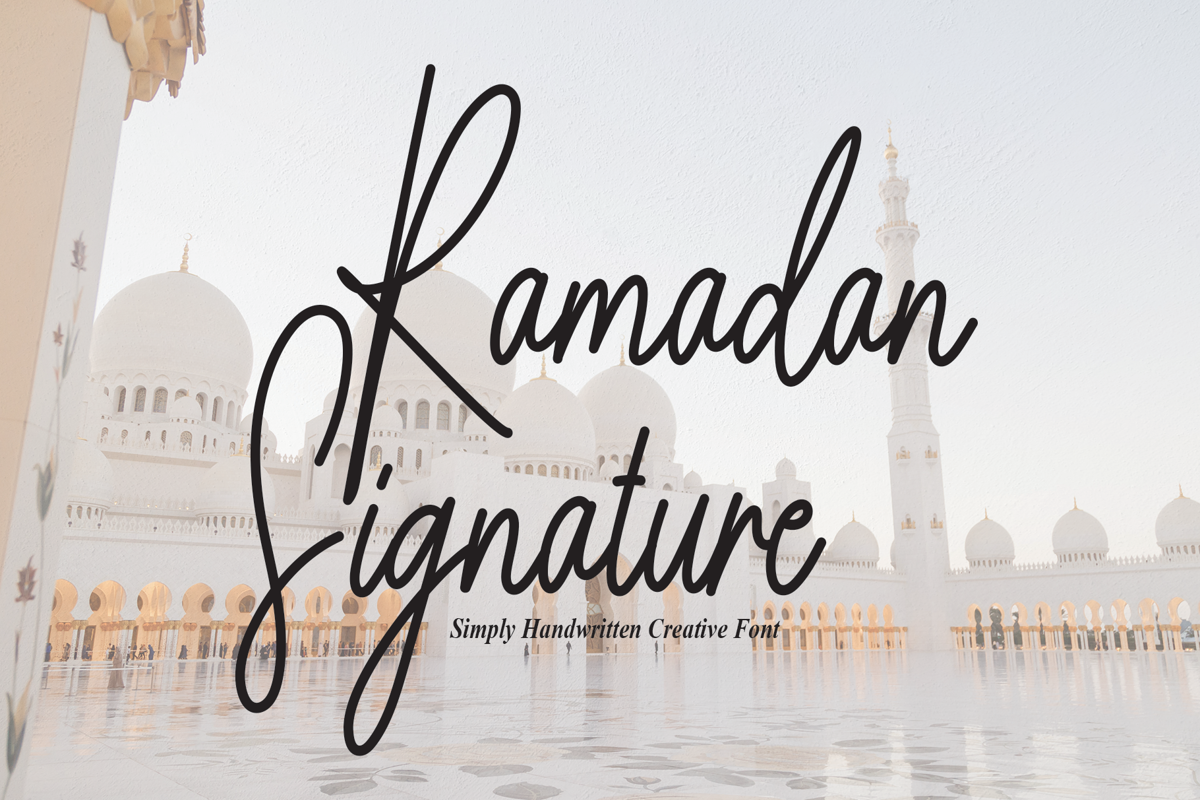 Ramadan Signature Font | scratchones_creative | FontSpace