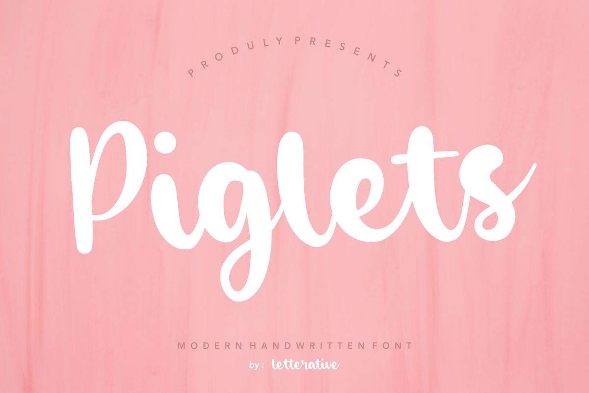Piglets Font | letterativestudio | FontSpace