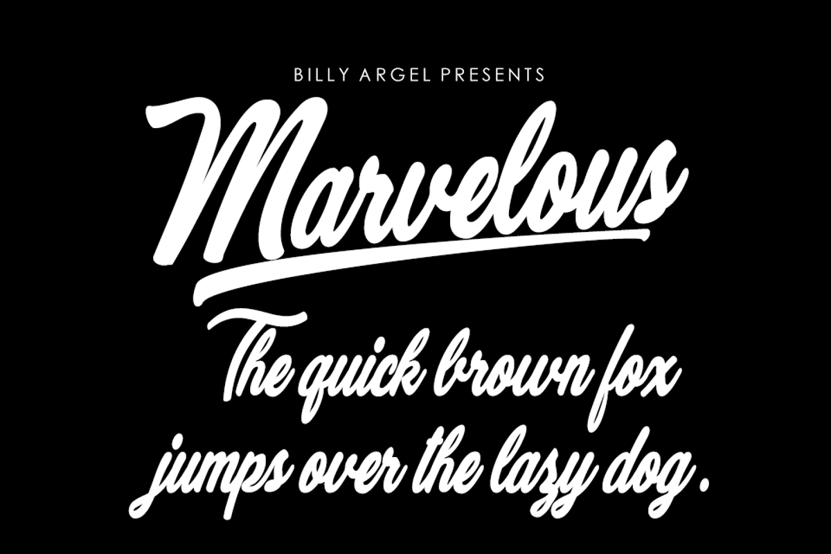 Marvelous Font | Billy Argel Fonts | FontSpace